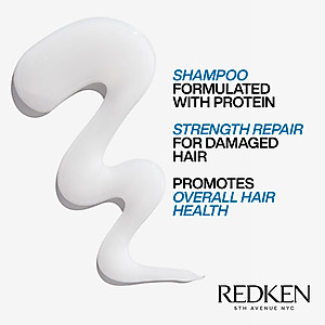 REDKEN Extreme Shampoo, Anti-Breakage & Repair for Damaged Hair, Infused with Proteins, 33.8 Fl Oz