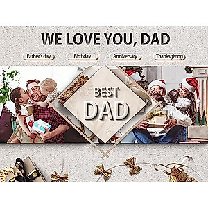 LOTHAR Pocket Knife - Engraved BEST DAD EVER - 2.98'' D2 Steel Blade EDC Knife with G10 Handle - Sharp Folding Knife for EDC - Great Gifts for Dad and Men