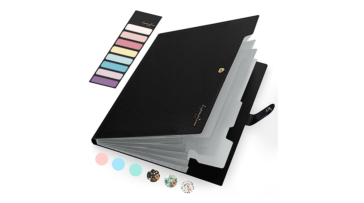 Sooez Cute Folders: Stylish 5-Pocket Document Organizer for School & Office