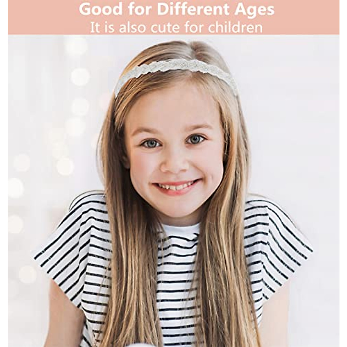 bodbop XINGZHE Crystal Hair Band for Women Headband Fashion Hair Bands Girls Beads Head Hoop Clips Metal Beaded Hairband Beauty Care Elegant Bling Headwear Accessory Wedding Bride