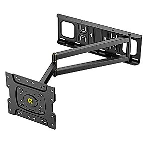 FORGING MOUNT Corner TV Wall Mount with 25.6inch Long Arm,Full Motion TV Mount Swivel and Tilt,Fit for 13-43”TVs,Monitor Wall Mount with Max VESA 200x200mm,16” Wood Studs,Holds up to 77lbs