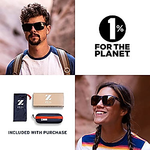 Zeal Optics Brewer | Plant-Based Polarized Sunglasses for Men & Women - Matte Black/Polarized Dark Grey Lens