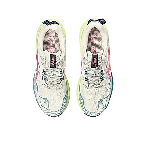ASICS Women's Fuji Lite 4 Shoes, 9.5, Birch/HOT Pink