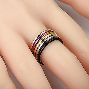 Little Girl Rings 5-6 Years Old Rings Spoon White Silver Women Jewelry Solid Geometry Ring Fashion Ring 925 Rings Adjustable Silver Ring (Black, 11号)