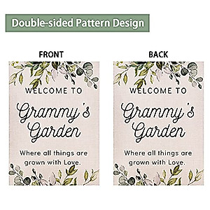 Grandma Gift Garden Flag Vertical Double Sized, Nana Gift Summer Holiday Yard Flag Outdoor Decoration 12.5 x 18 Inch