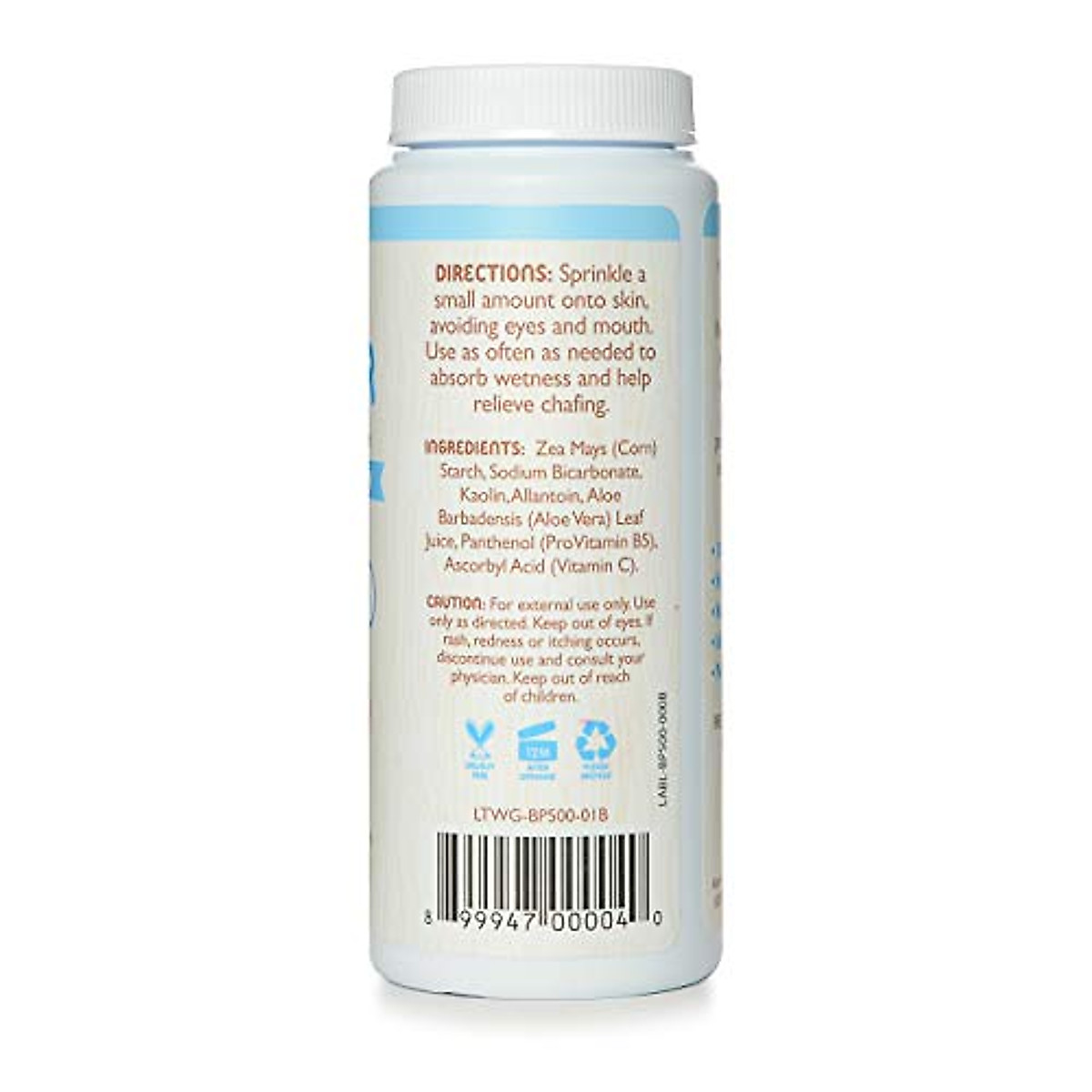 Little Twig Baby Powder, Natural Plant Derived Formula with Cornstarch and Aloe, 100% Talc-Free Powder, Fragrance-Free, 4.5 oz