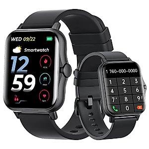 ANDFZ Smart Watch(Receive & Dial), 2023 Newest 1.85" TFT HD Full Touch Screen, Smart Watch for Men Women, SmartWatchs with Health Tracker/Fitness Tracker/Call/Text/AI Voice Assistant
