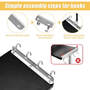 HYNAWIN Countertop Shelf,Bamboo Corner Shelf Over The Table with Printed Pattern,Desktop Storage and Organization