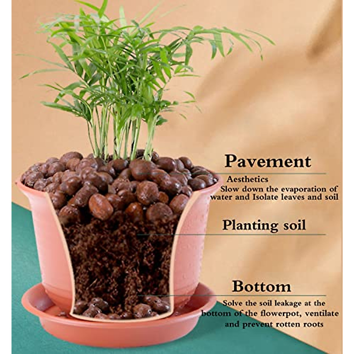 11LB Organic Expanded Clay Pebbles,for Soil Hydroponic Rocks Orchids,Indoor Plants,Succulents (11)