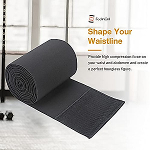 FeelinGirl Waist Trainer for Women Bandage Wrap Sauna Belt Long Torso Tummy Wraps Belly Body Shaper Waist Trimmer Belt