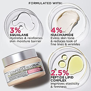IT Cosmetics Confidence in a Cream Anti Aging Face Moisturizer - Improved Formula - Reverses 10 Signs of Aging Skin in 2 Weeks, 48HR Hydration with Hyaluronic Acid, Niacinamide + Peptides - 2 fl oz