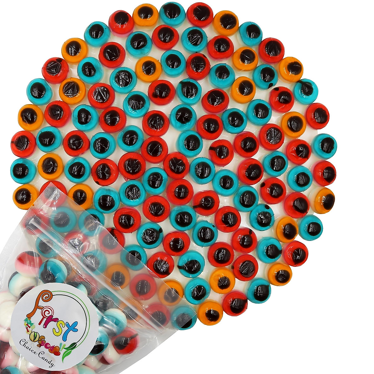 FirstChoiceCandy 3D Juicy Gummy Candy (3D Eyeballs, 2 Pound (Pack of 1))