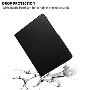 Case for Samsung Galaxy Tab A 8.0 inch 2015 (SM-T350 T351 T355 SM-P350 P355) - 360 Degree Rotating Stand Case Smart Protective Cover,with Stylus Pen,Screen Film (Black)