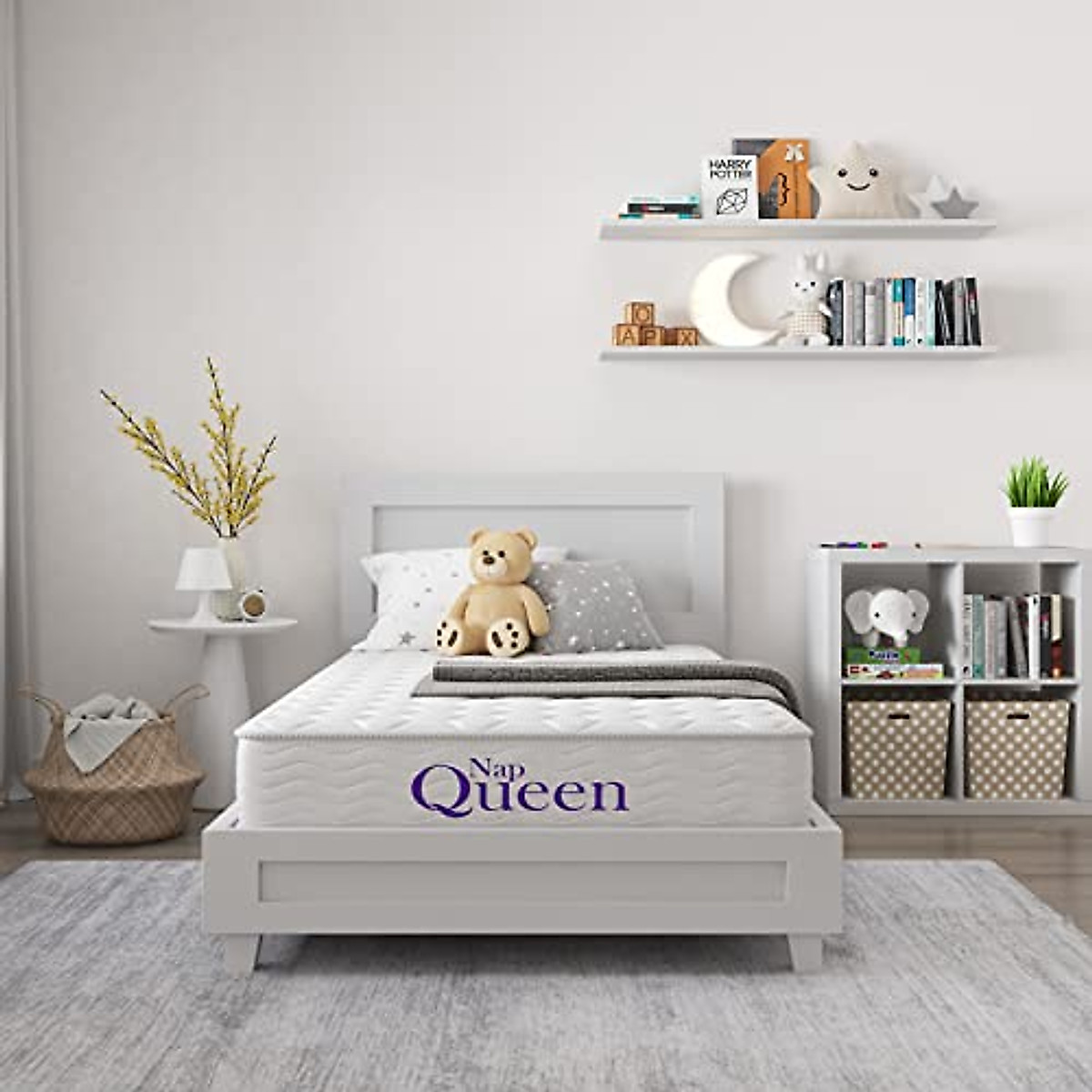 NapQueen 6 Inch Innerspring Full Size Medium Firm Support Relief Mattress, Bed in a Box