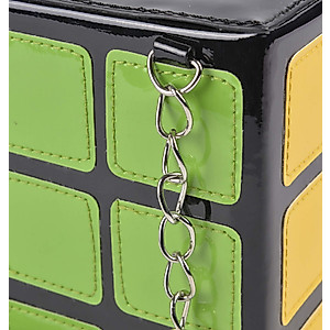 QZUnique Women's Cute Cube Shape Handbag Magic Crossbody Shoulder Bag Clutch Bag With Super Long Shoulder Strap