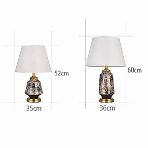 GaRcan Modern Table Lamp Bedroom Bedside Lamp American Retro Painting Ceramics Desk Lamp Mid Century Living Room Dining Room Hotel Decoration Desktop Lamp ()