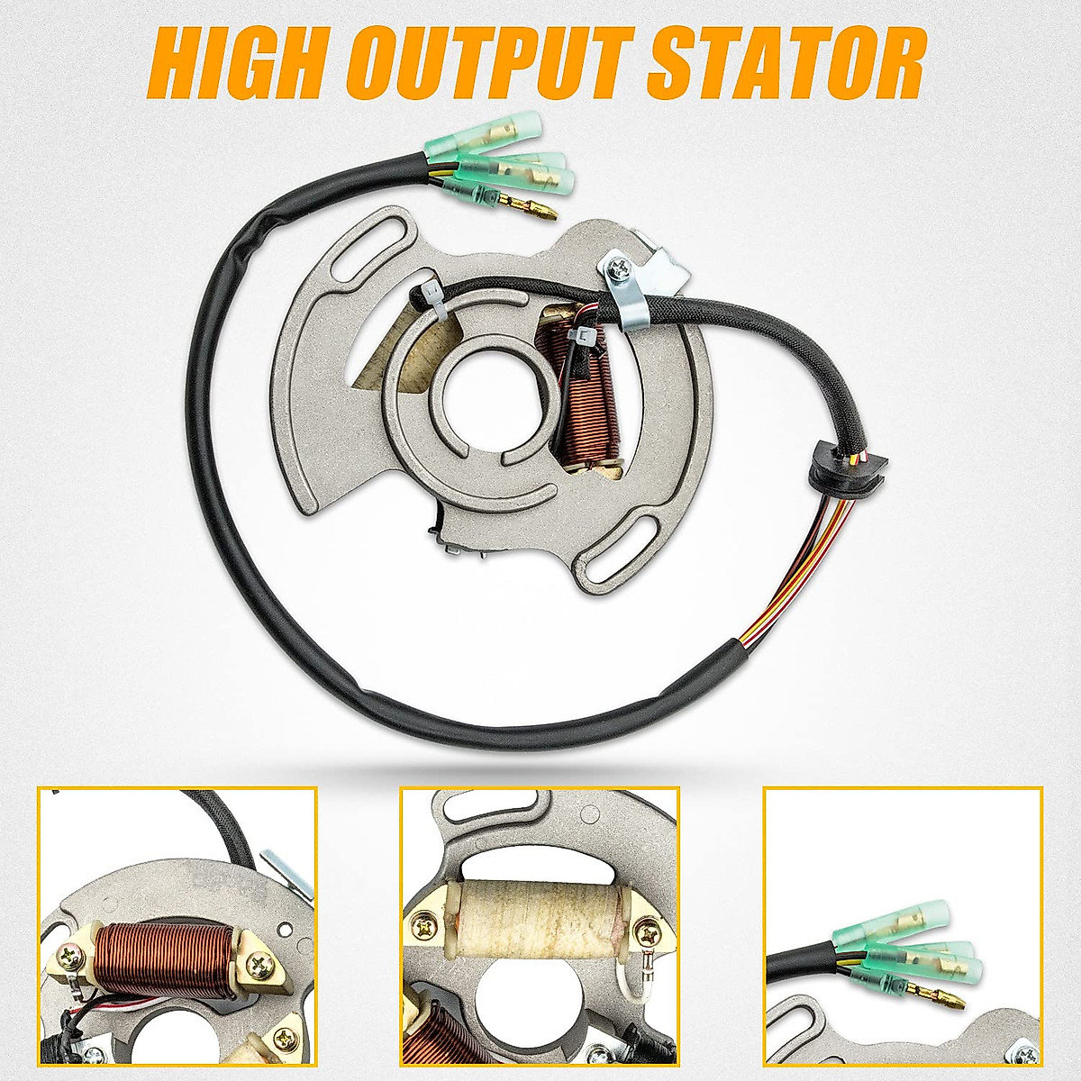 Tepeng Ignition Coil, Output Stator Regulator Compatible with Yamaha Blaster YFS200 1997 1998 1999 2000 2001 with Spark Plug CDI Box Replace 3JM-85560-00-00 3FL-85540-10-00 3KJ-82310-10-00
