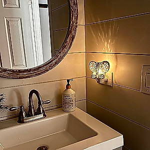 Lilys Lights Handmade LED Ceramic Elephant Plug in Night Light for Kids (White Elephant)