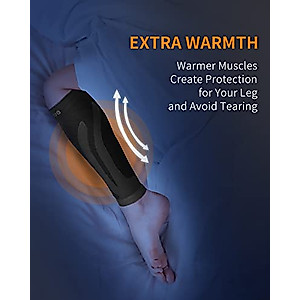 CAMBIVO 3 Pairs Calf Compression Sleeve for Women and Men,Leg Brace for Running, Cycling, Shin Splint Support for Working out, Footless Compression Socks(Gray, Large-X-Large)