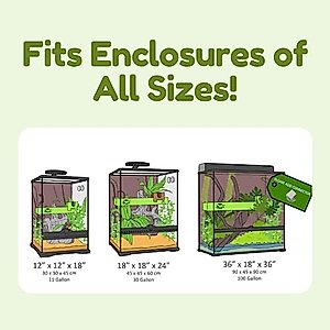 GECKOPIA Reptile Flex Bridge| Reptile Bridge | Gecko Bridge | Gecko Ledge | Reptile Vine | Reptile Terrarium Decoration | Reptile Branch Alternative (Black)