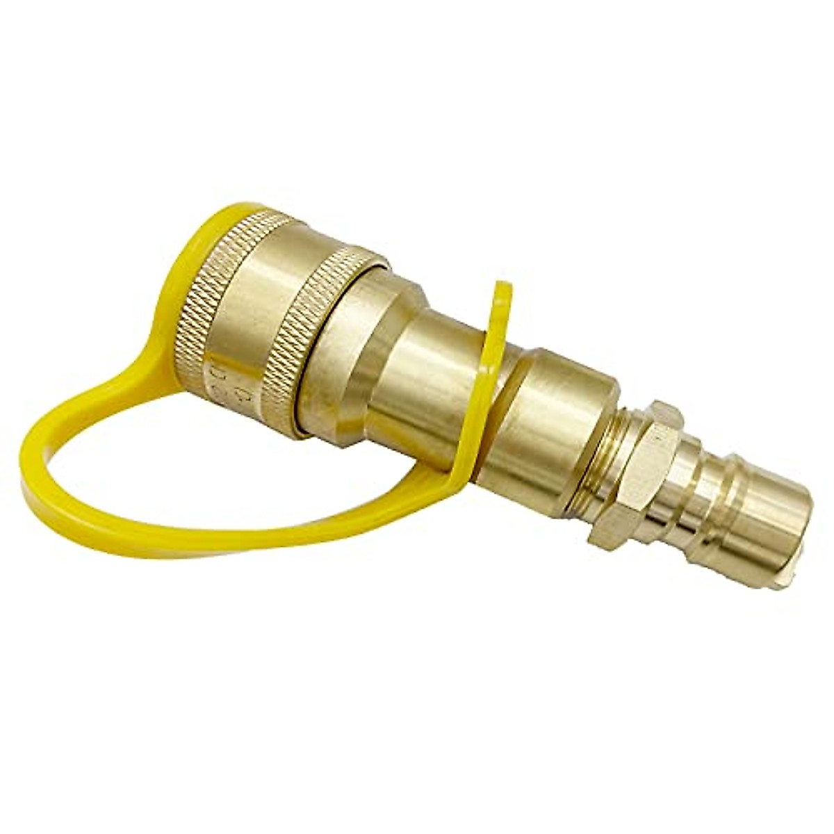 MENSI 1/2" QDD LP Natural Propane Gas Quick Connect Disconnect Connector and Male Insert Plug Solid Brass Male NPT Quick-Release Fitting Connector