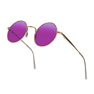 Circle Sunglasses Round Glasses Circular Purple Accessories 70’s Women Tinted
