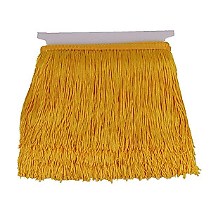Heartwish268 Fringe Trim Lace Polyerter Fibre Tassel 6inch Wide 10 Yards Long for Clothes Accessories Latin Wedding Dress DIY Lamp Shade Decoration Golden Yellow