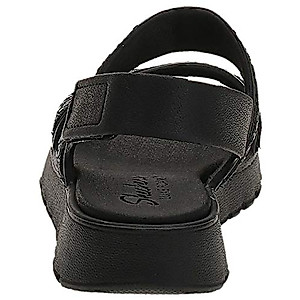 Skechers Women's Foamies Footsteps-Glam Party Sandal, Black/Black, 7 M US