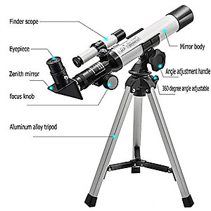 Starboosa Telescope for Kids Beginners 40mm Aperture 400mm Focal Length - Gift for Kids and Beginners