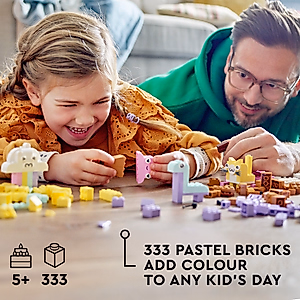 LEGO Classic Creative Pastel Fun Bricks Box 11028, Building Toys for Kids, Girls, Boys ages 5 Plus with Models; Ice Cream, Dinosaur, Cat & More, Creative Learning Gift