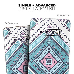 DesignSkinz Tribal Vector Ethnic Pattern v3 Protective Vinyl Decal Wrap Skin Cover Compatible with The Samsung Galaxy S20 (Screen Trim & Back Glass Skin)