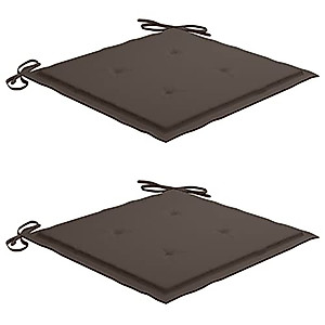 imasay Garden Chair Cushions 2 pcs Taupe 19.7"x19.7"x1.2"