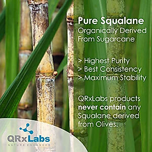 Pure Plant-Based Squalane Oil Boosted with Vitamin E (LARGE 2 oz) - Organic ECOCERT/USDA Certified Squalane Derived from Sugarcane - Best Moisturizer For Face, Body, Skin & Hair - 2 fl oz / 60 ml