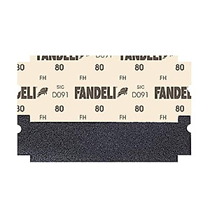 Fandeli | Multi-Purpose Sanding Paper | Grit 80 | 25 Sheets of 4-1/4 in.x 11 in | Perfect for Sanding Drywall | Hand Sanding | Orbital Sanders