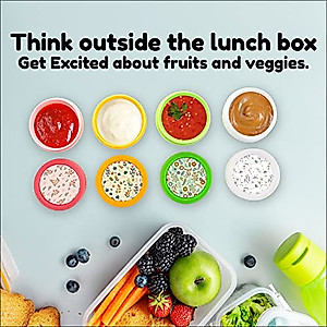 HOUSYLOVE Plastic Small Containers With Lids For Lunch Box, Floral Small Dressing Containers With Lids, Small Sauce Containers For Lunch Box, Dressing Containers For Lunch Box, 4 Pack