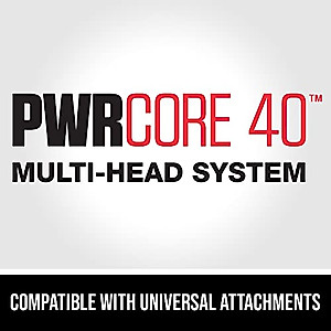 SKIL PWR CORE 40 Brushless 40V 16'' Multi-Head String Trimmer Kit Includes Power Head, String Trimmer Attachment, 4.0Ah Battery and Charger- PLT1500C-10