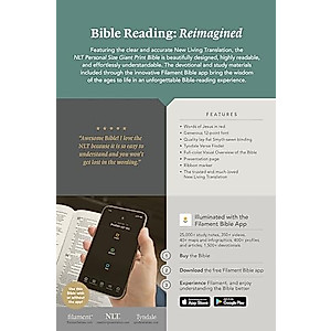 NLT Personal Size Giant Print Bible, Filament-Enabled Edition (LeatherLike, Peony Pink, Red Letter): Includes Free Access to the Filament Bible App ... Notes, Devotionals, Worship Music, and Video