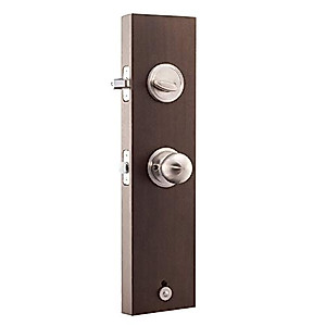 Copper Creek HZ2610XBK-SS Heritage Front Entrance Handleset in Satin Stainless with Ball Knob Interior