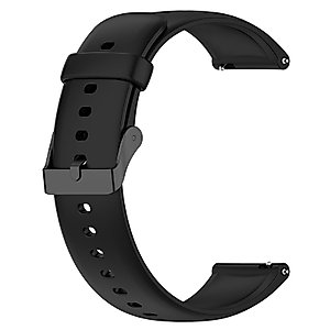 LOKEKE Compatible with Huawei Watch 4 Pro Replacement Band - 22mm Replacement Silicone Wrist Watch Band Strap Compatible with Huawei Watch 4/4 Pro/Watch Ultimate/Watch GT3 SE(Silicone Black)