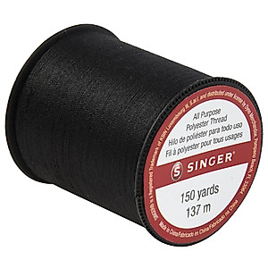 SINGER60110All Purpose Polyester Thread, 150 yards, Black