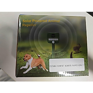 Upgraded Ultrasonic Animal Repeller Outdoor,2 Pack Solar Animal Repeller with Motion Sensor & Deterrent Light to Scare Cat Raccoon Rabbit Squirrel Skunk Dog Deer Repellent Devices for Yard Protection