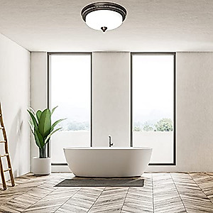 Akicon Bathroom Exhaust Fan with Light, Ultra Quiet 110 CFM 1.5 Sones Ventilation Exhaust Bathroom Fan Light Combo and Nightlight, 3 Years Warranty (Oil Rubbed Bronze)