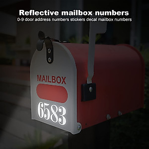 3 Pack Mailbox Numbers 0-9, Waterproof 3 Inch Reflective Sticker Decal, Self Adhesive Mailbox Number for Signs, Door, Cars, Trucks, Home, Business, Address Number (3inch 3PCS)