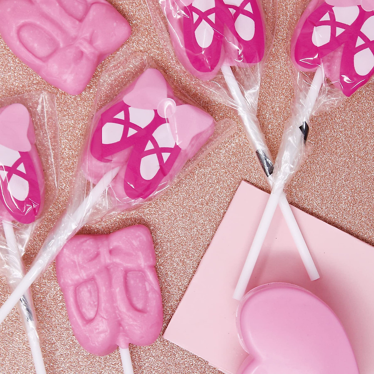 12 Pk Ballerina Lollipops - Ballet Shoes Candy Suckers - Individually Wrapped Dance Party Favors - Ballerina Party Favors - Ballerina Birthday Party - Dance Ballerina Gifts - Ballet Party Supplies
