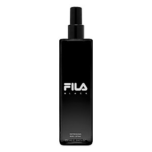 Fila BLACK for Men - Invigorating Spicy And Floral Fragrance For Him - Extra Strength, Long Lasting Scent Payoff For All-Day Wear - Trendy, Rectangular, Streamlined, Portable Bottle Design - 8.4 Oz
