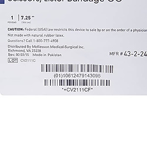 McKesson Lister Bandage Scissors - Sharp and Durable Stainless Steel Blades for Easy and Safe Wound Dressing Removal, 7 1/4 in, 1 Count