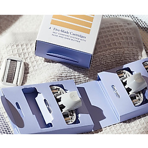 margaret Flamingo 5-blade Razor Replacement Blade Cartridge (8 Cartridges), 8 Count (Pack of 1)