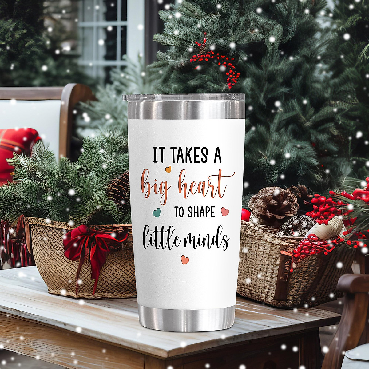 OASSIE Teachers Appreciation Gifts for Coworkers - 20 oz Stainless Steel Insulated Coffee Tumbler With Lid - Teachers Day Graduation Birthday Appreciation Thank You Gifts for Women Friends