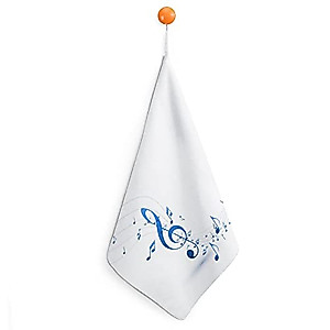 Lurnise Hand Towel Music Note Hand Towels Dish Towel Lanyard Design for Bathroom Kitchen Sports