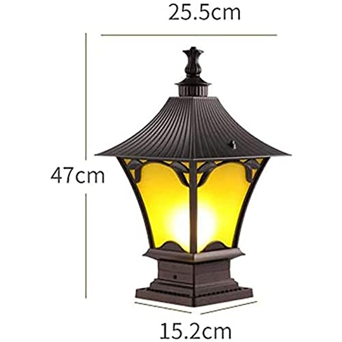 Outdoor garden lights Outdoor Post Lights Garden Décor Wall Pillar Light Villa Home Waterproof IP55 Patio Column Lamp E27 with Glass for Villa Backyard, Patio, Garden, Walkway Stainless steel LED lan